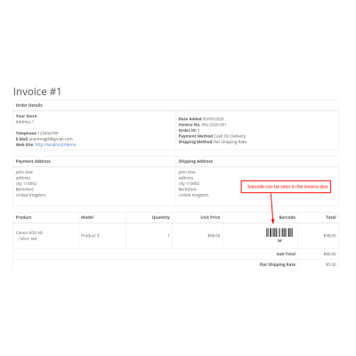 Bar Code Generator | Opencart Extension | CodeEshop