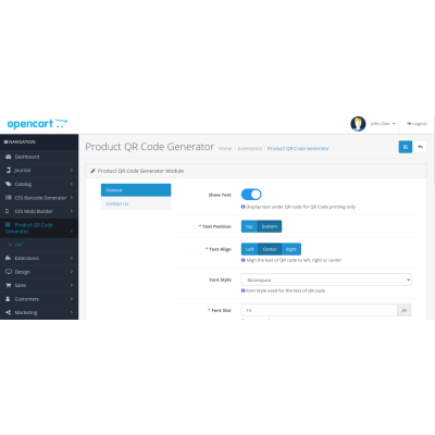 Product QR Code | Opencart Extension | CodeEshop