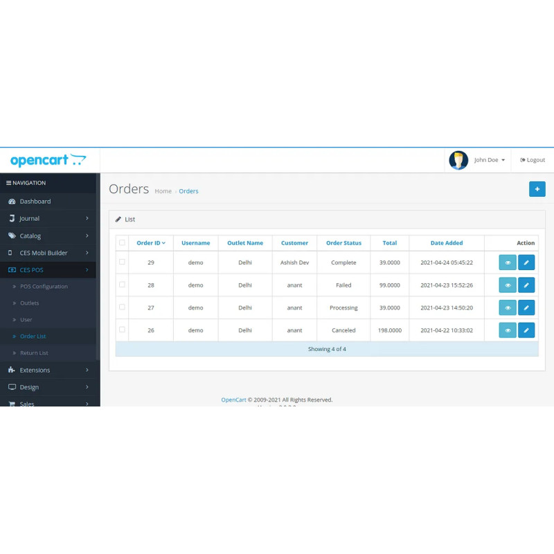 Point of Sale (POS) | Opencart Extension | CodeEshop