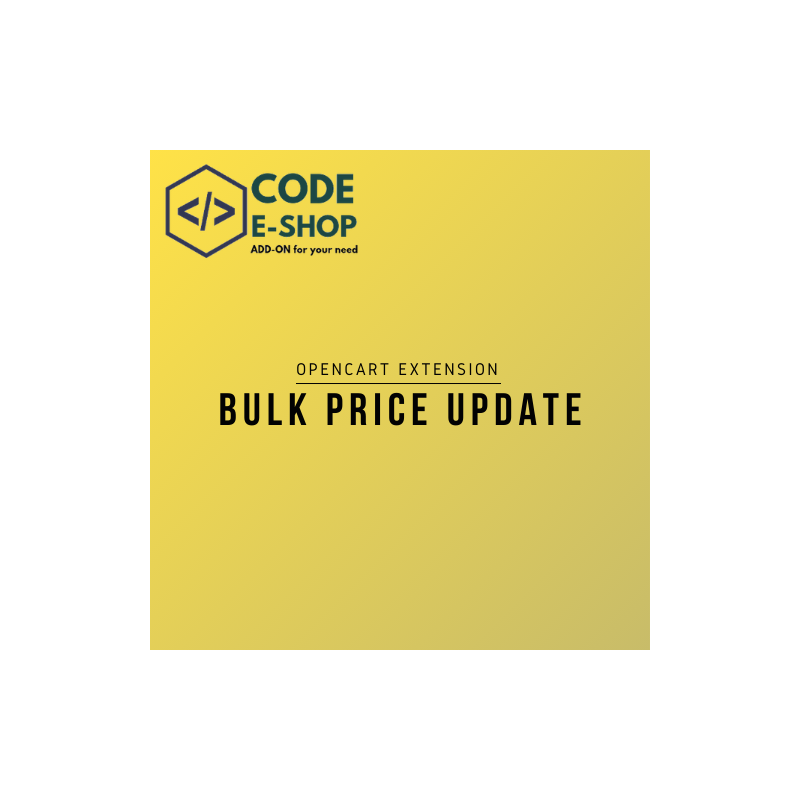 Bulk Price Update | Opencart Extension | CodeEshop